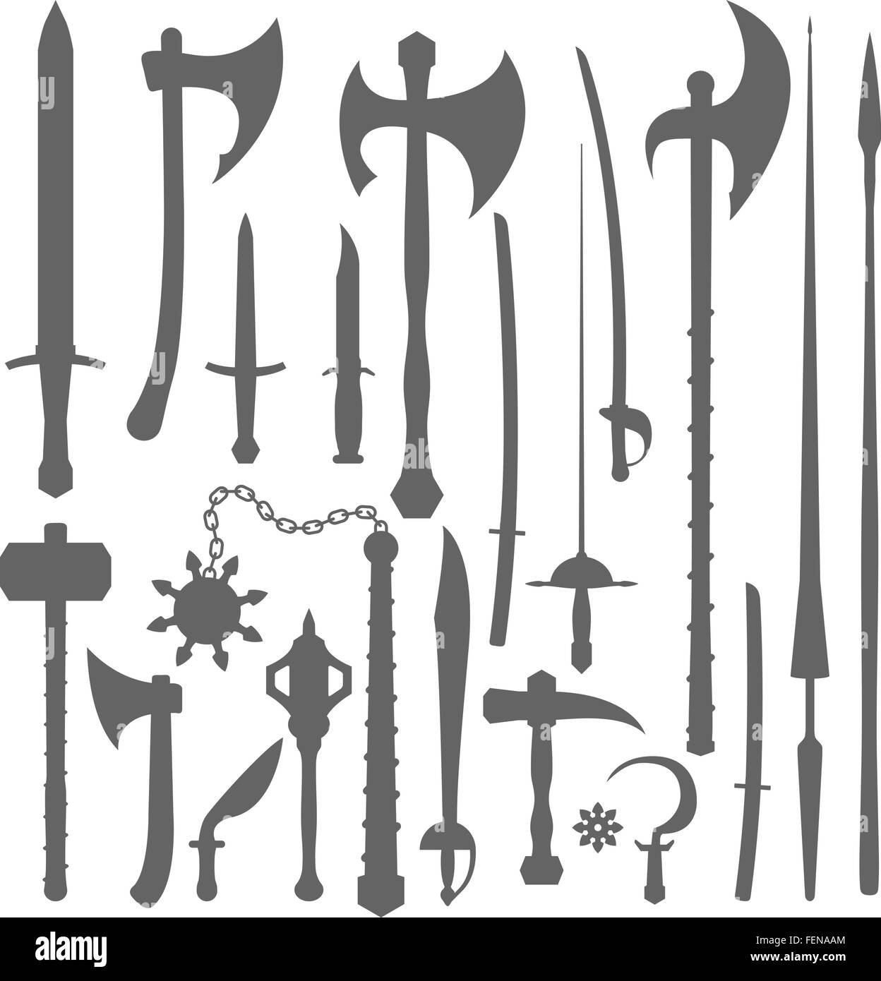 Medieval weapons axe Black and White Stock Photos & Images - Alamy