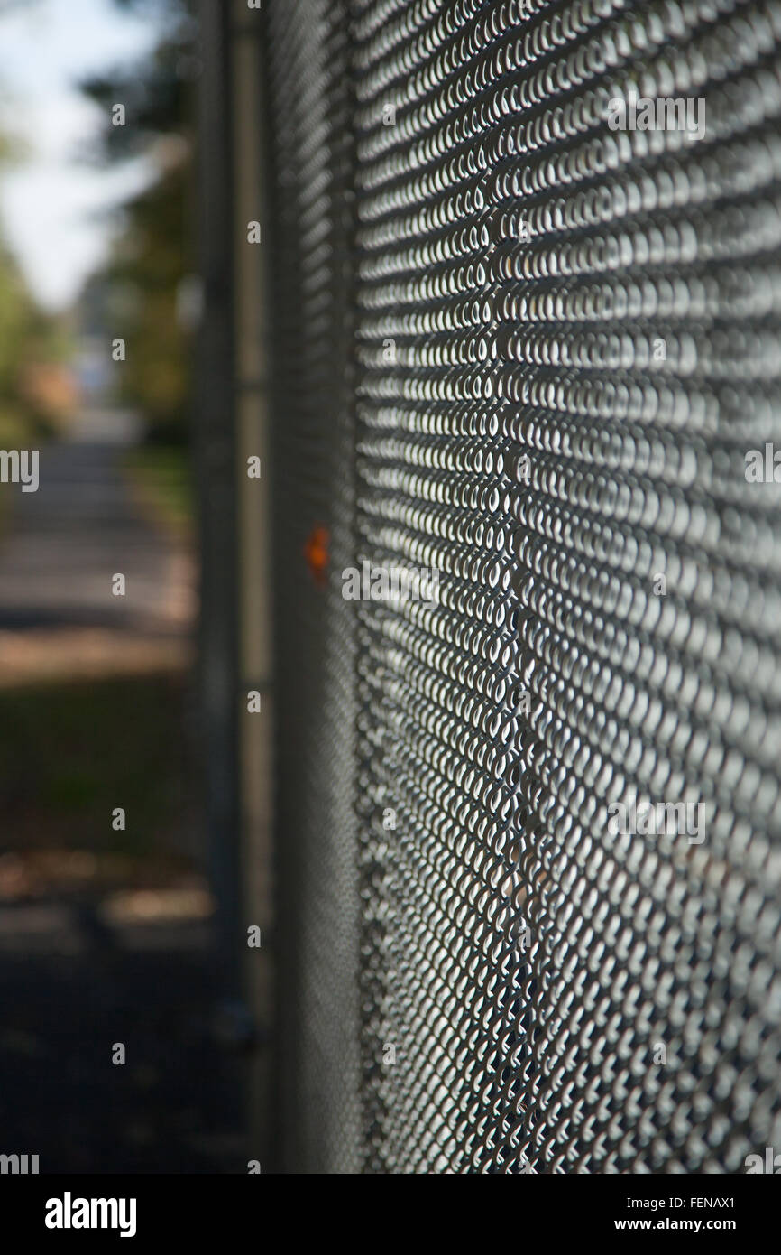 A closeup of a chain link fence Stock Photo - Alamy