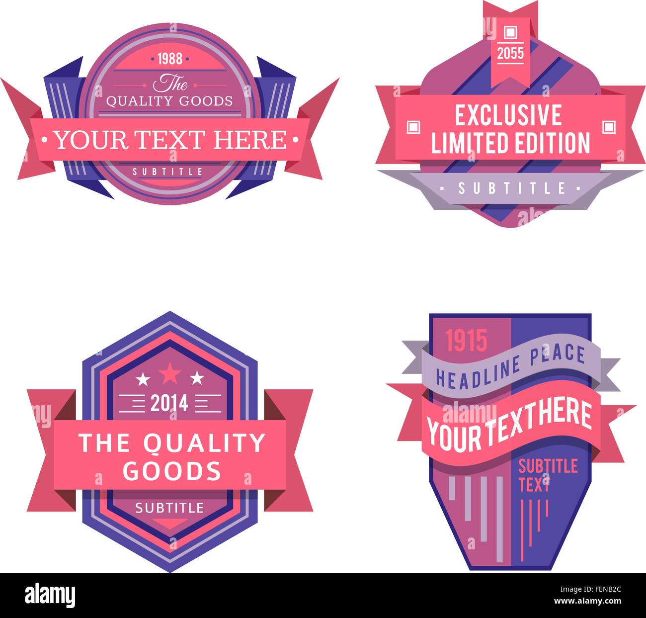 Violet ribbon vector vectors hi-res stock photography and images - Alamy