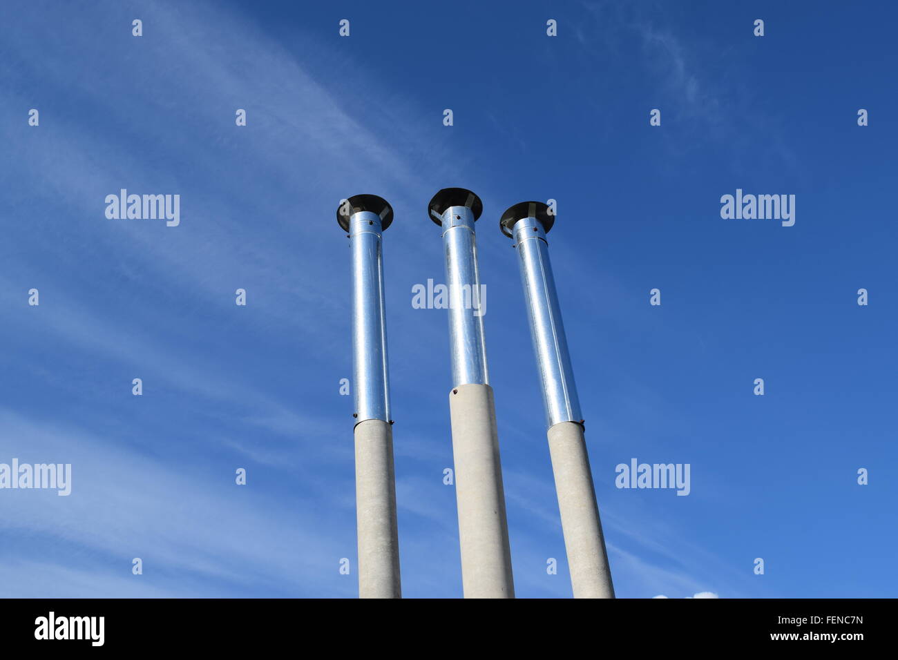 Pipes of air ventilation. Vent pipes of a gas copper Stock Photo - Alamy
