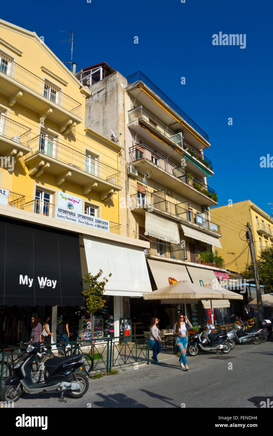 Street view corfu greece hi-res stock photography and images - Alamy