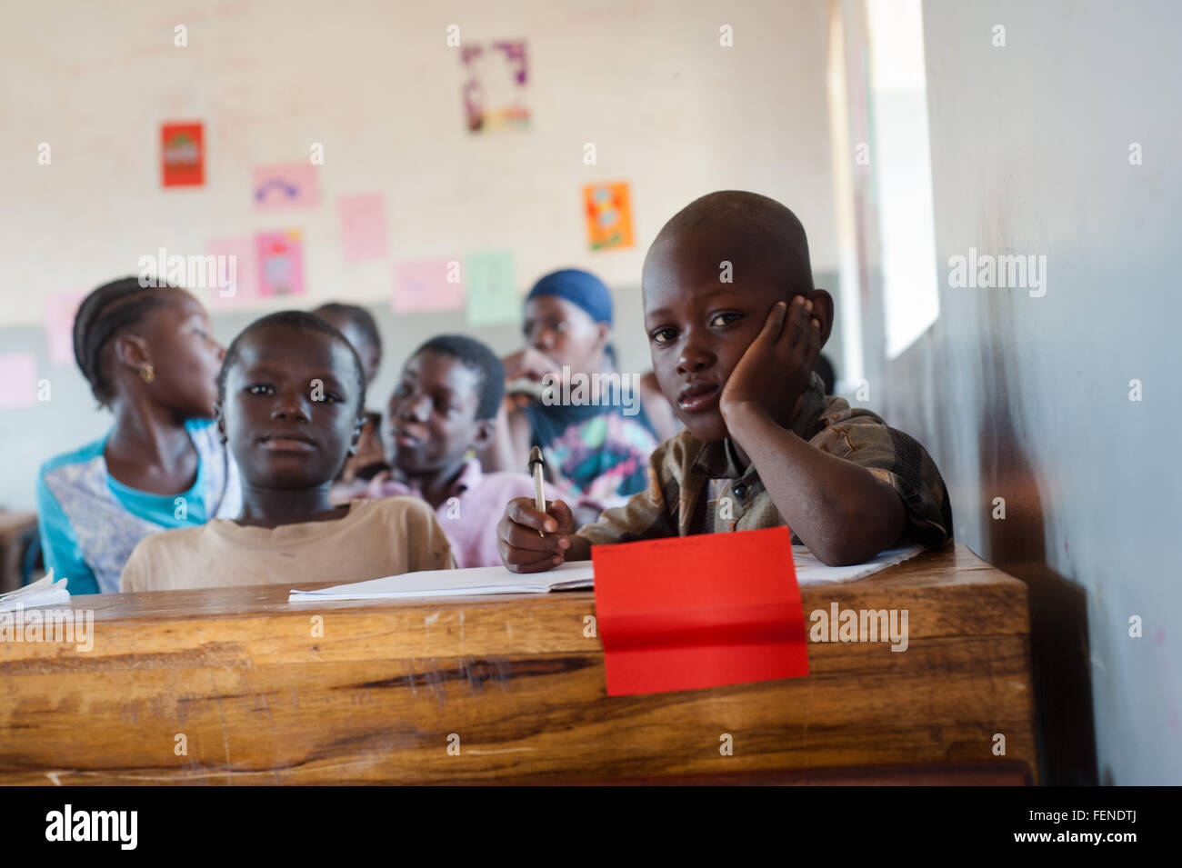 Mali, Africa - August 2009 - Classroom of black african primary school ...