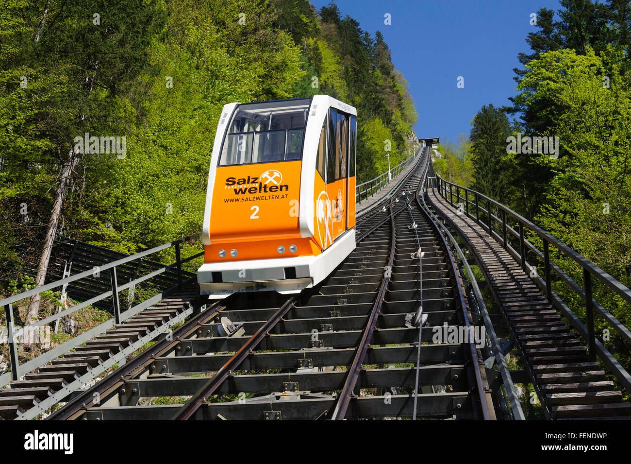 Austria hallstatt funicular railway salt hi-res stock photography and ...