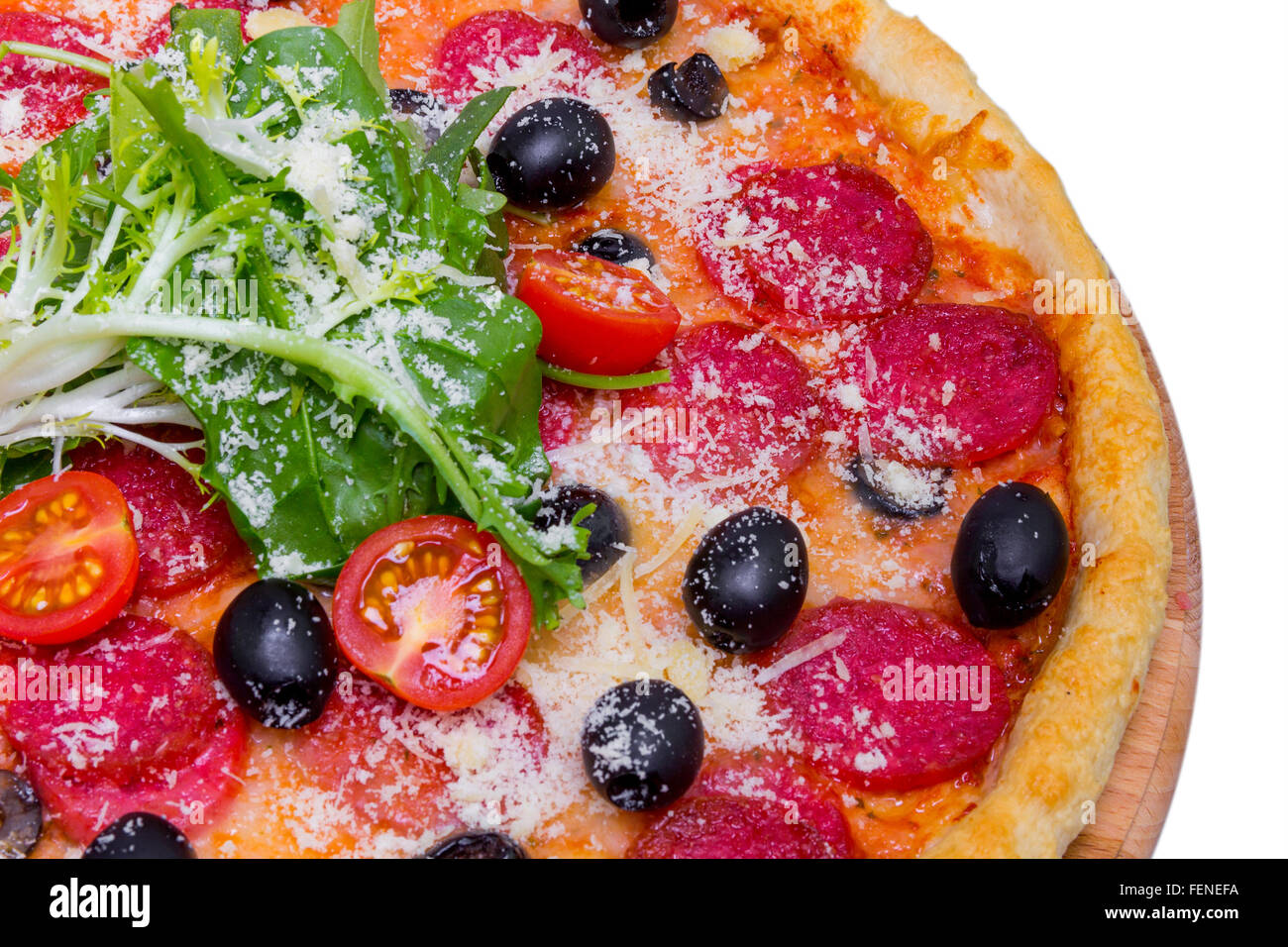 Salami pizza hi-res stock photography and images - Alamy