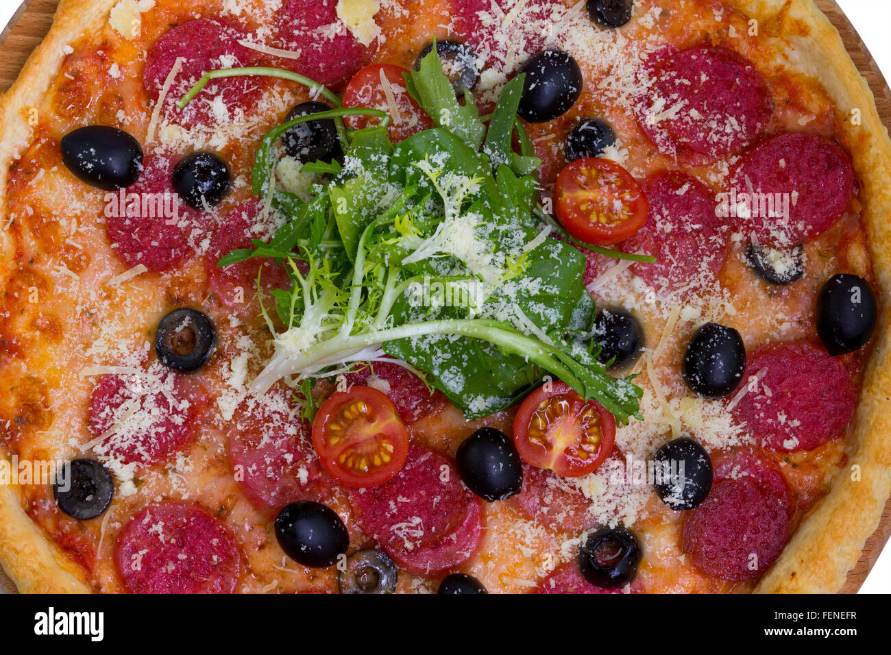 Salami pizza hi-res stock photography and images - Alamy
