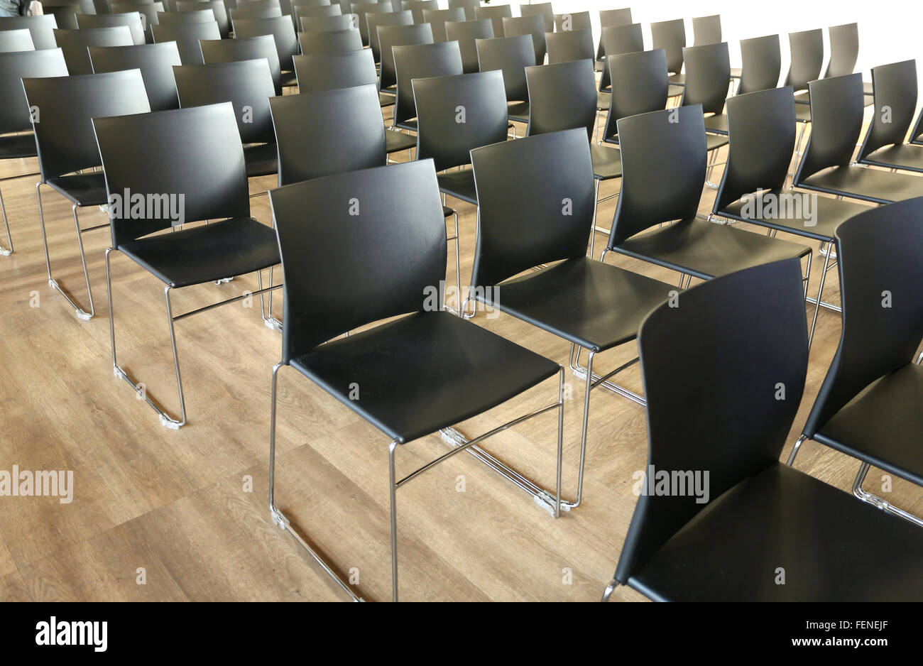 Empty chairs in a modern conference room Stock Photo - Alamy