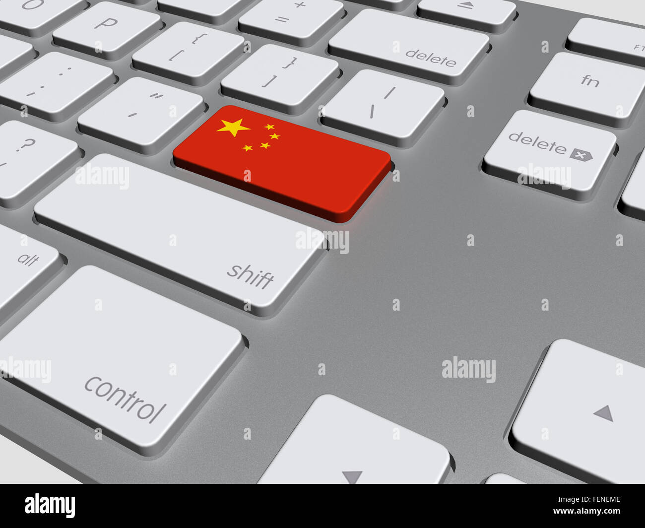China flag button on keyboard hi-res stock photography and images - Alamy