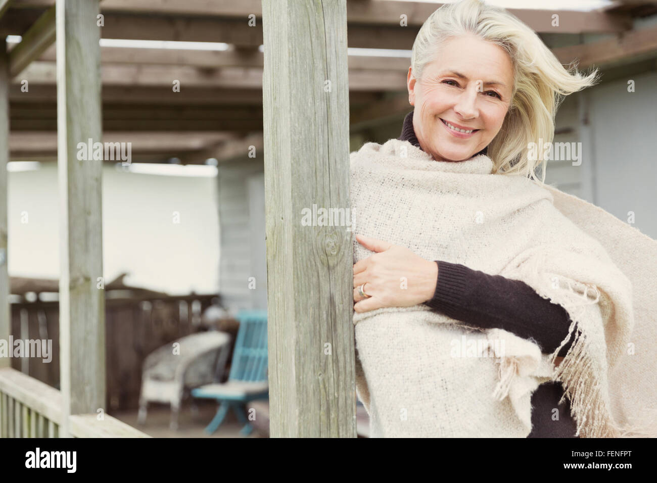 One mature woman porch shawl hi-res stock photography and images - Alamy