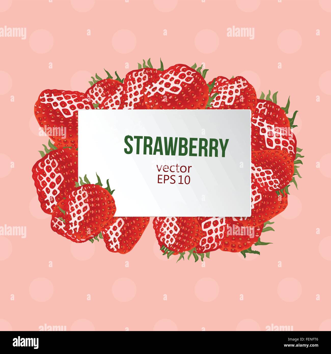 Strawberry border and place for your text Stock Vector Image & Art - Alamy