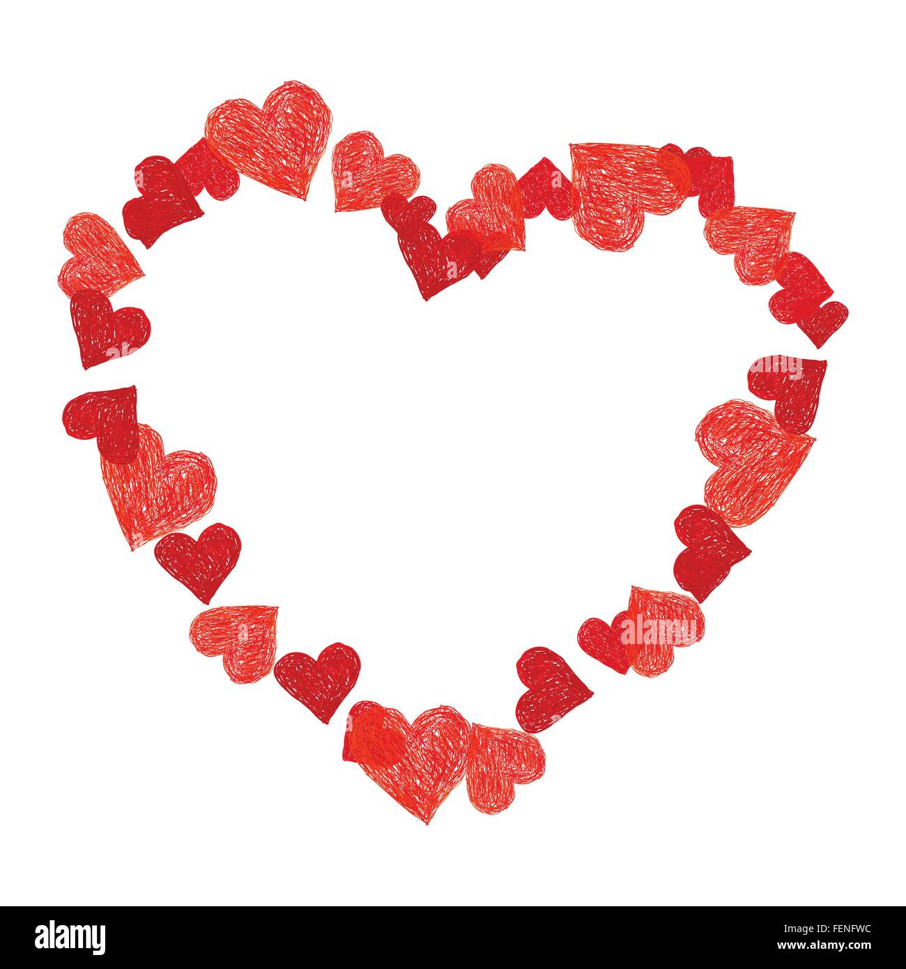 Red heart made valentines Stock Vector Images - Alamy