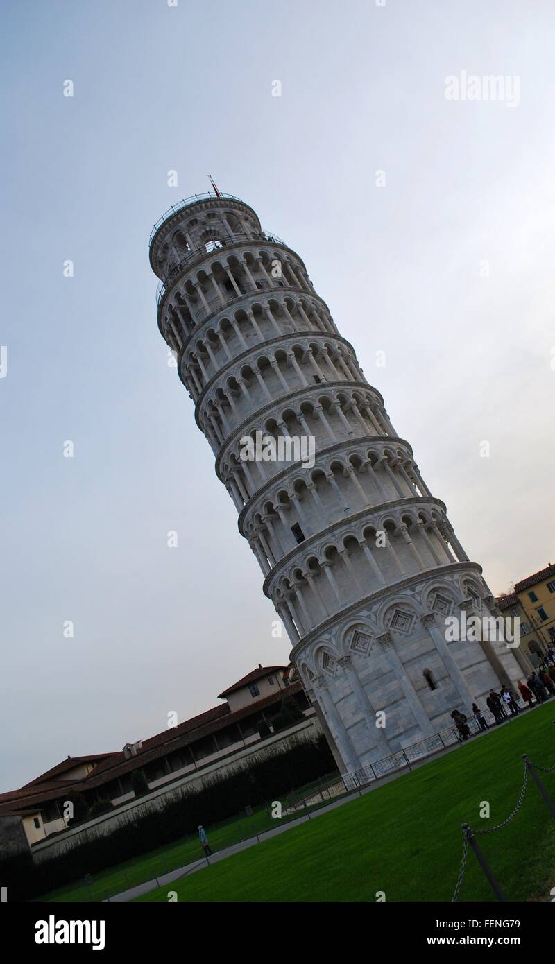 Tilt Image Of Leaning Tower Of Pisa Stock Photo - Alamy
