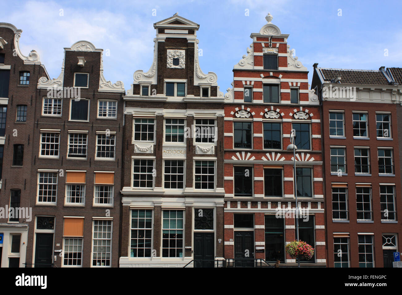 sloping houses in Amsterdam, Holland Stock Photo - Alamy