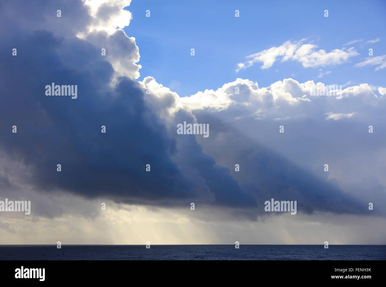 Thunderstorm over the Ocean Stock Photo - Alamy
