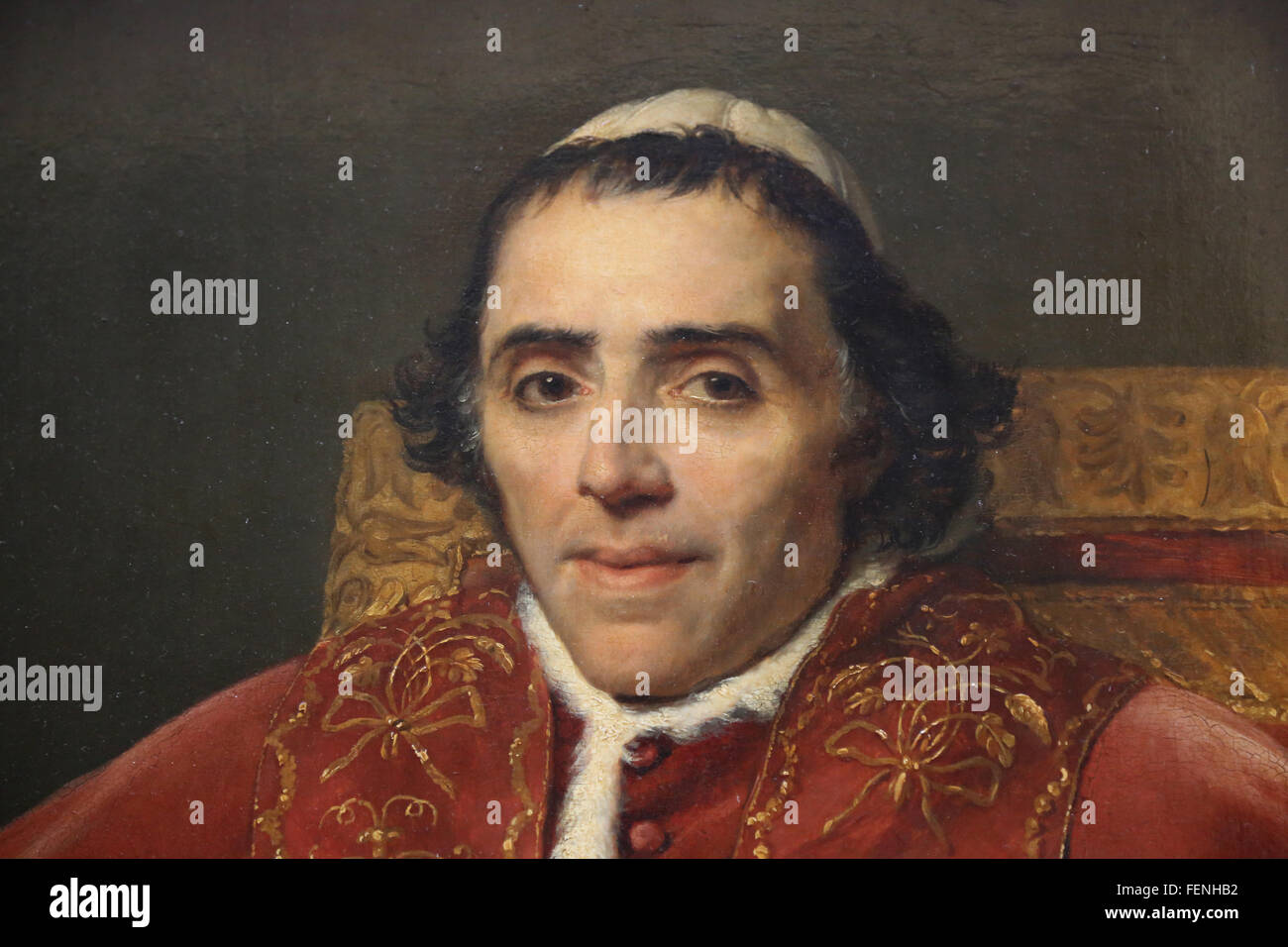 Pope Pius VII (1742-1823). Pope from 1800-1923. Portrait, 1805, by ...