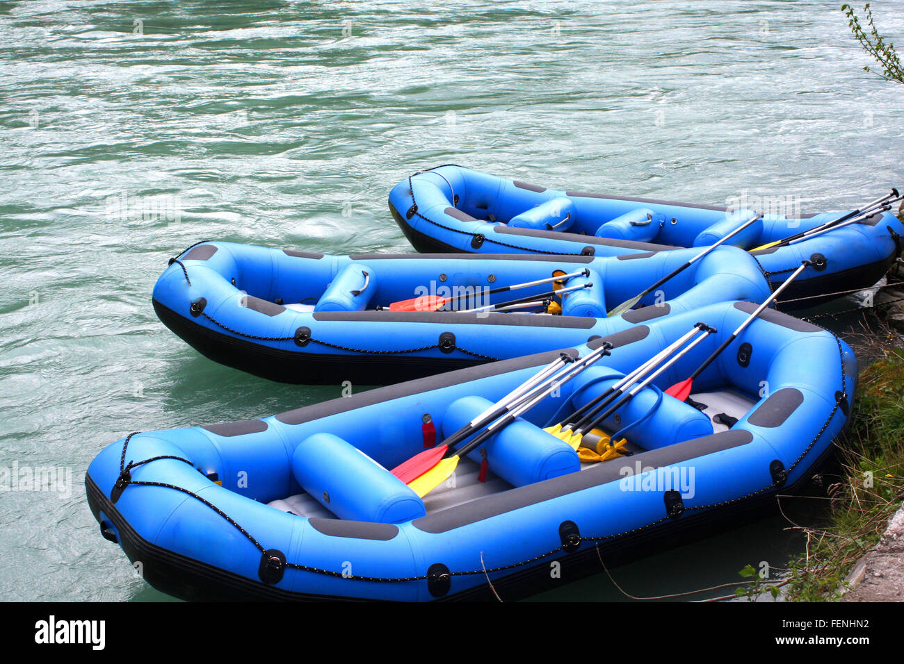 Water rafting with rafting boats Stock Photo - Alamy