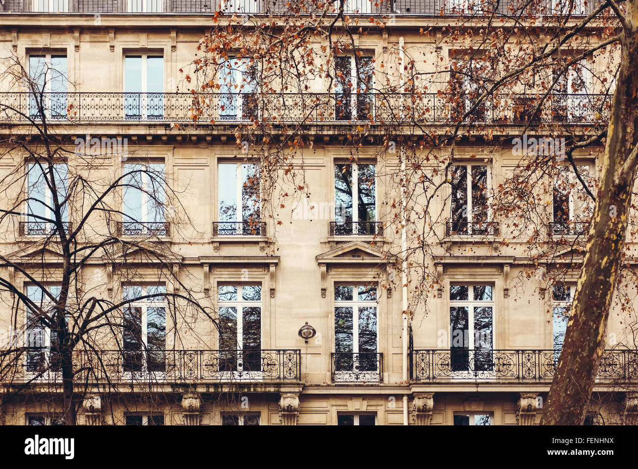 Traditional French Architecture with Typical Windows and Balconies in ...
