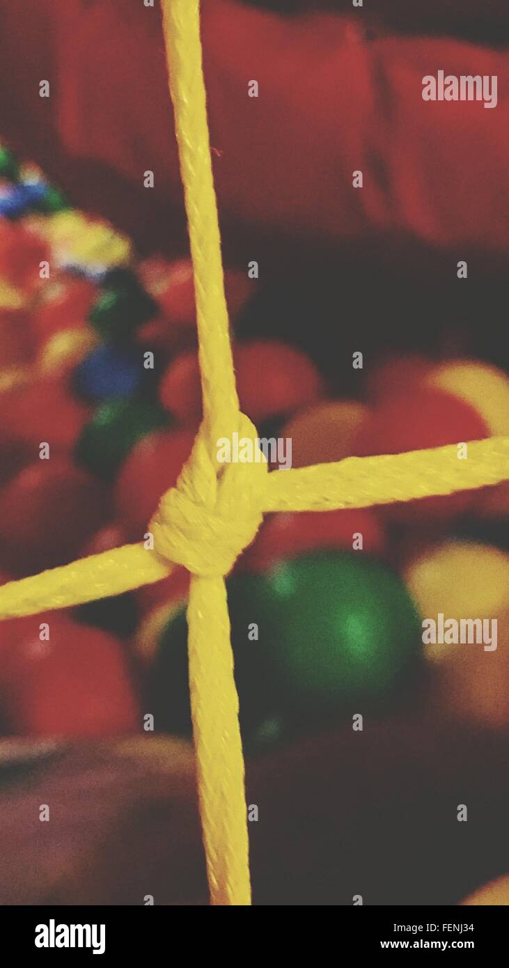 Close Up Of Tied Rope In Ball Pool Stock Photo - Alamy