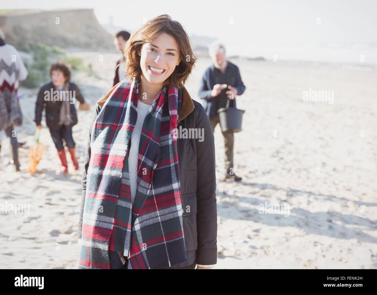 Family posing on camera in hi-res stock photography and images - Alamy
