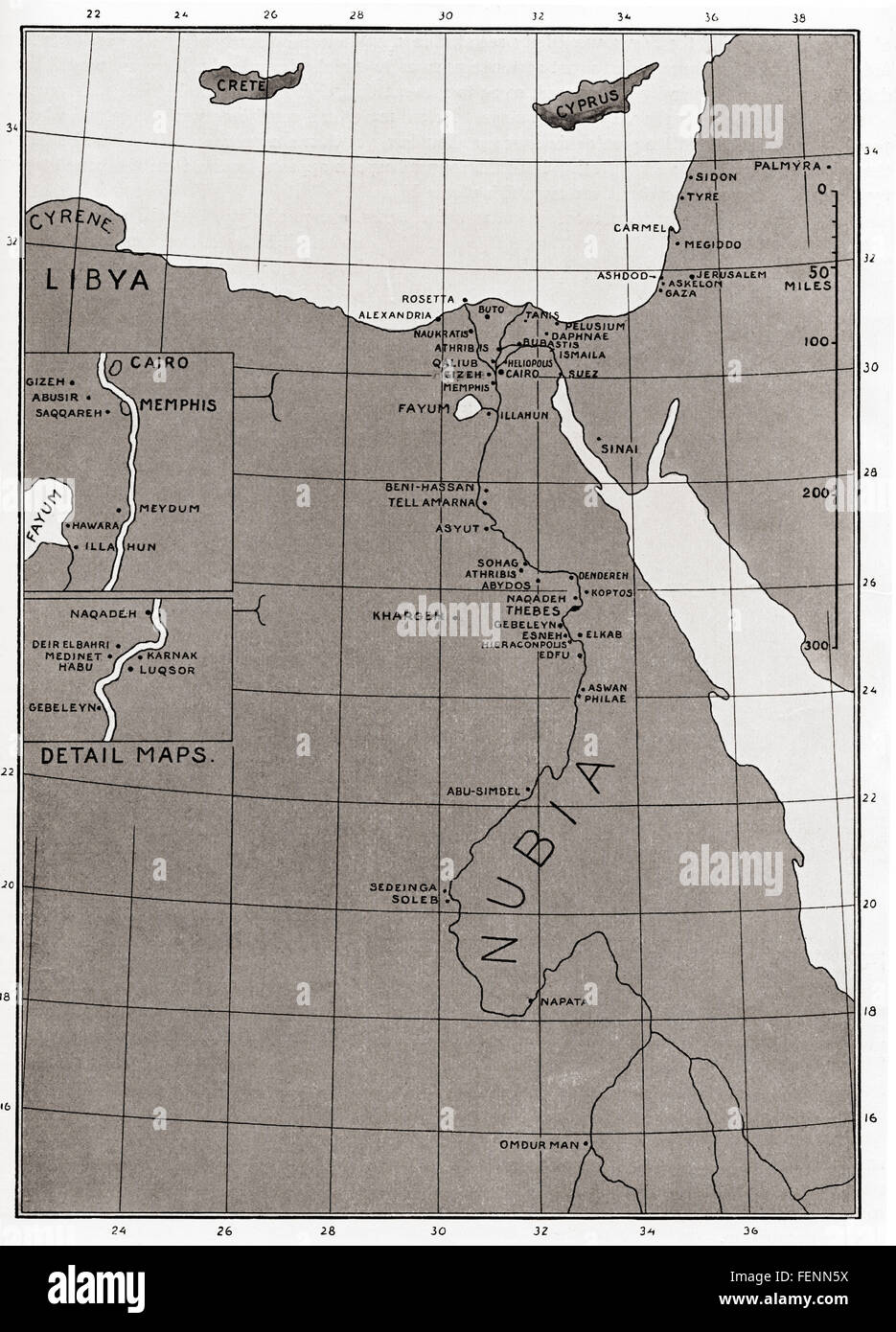 Ancient egypt map map hi-res stock photography and images - Alamy