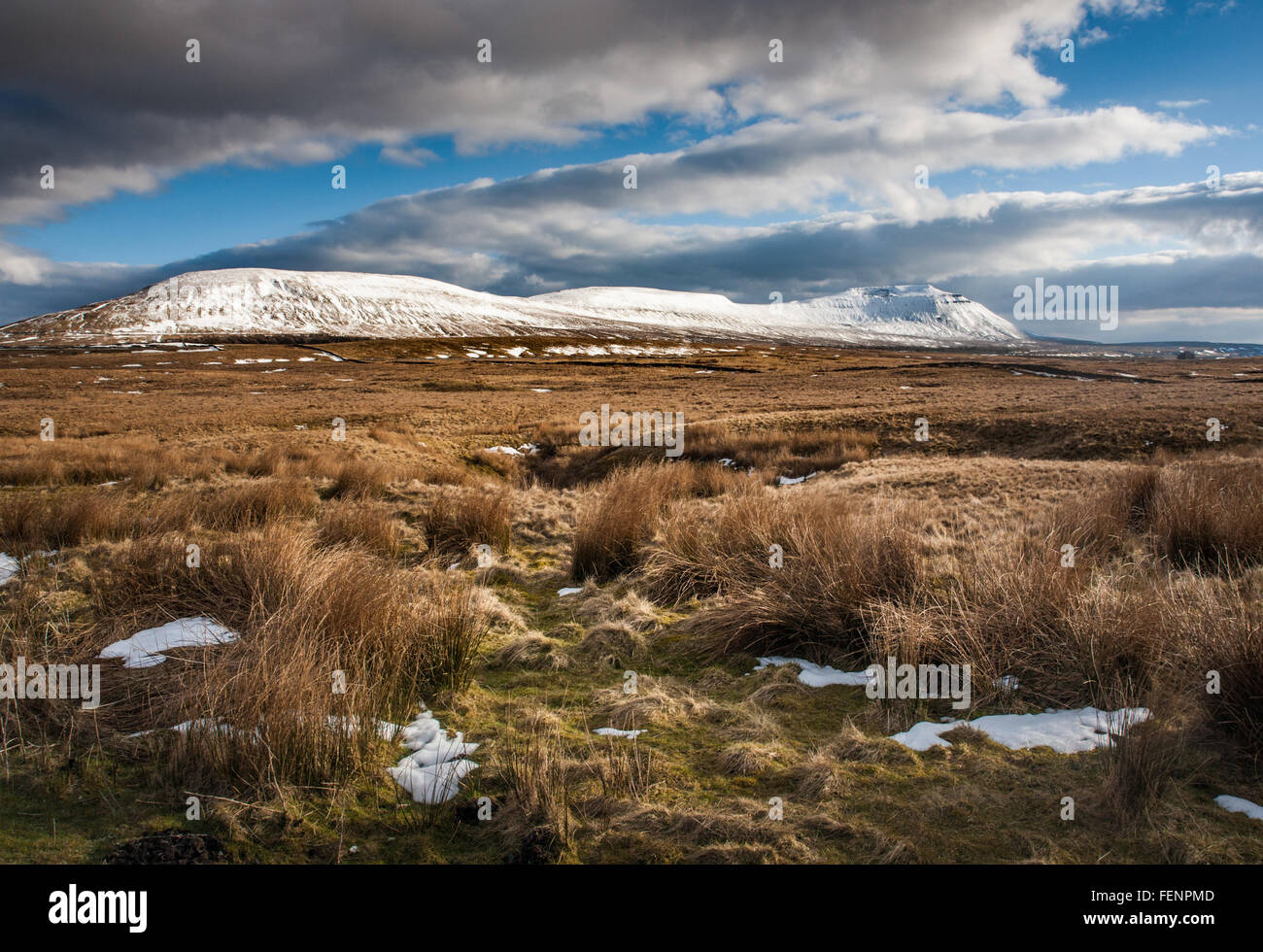 Ingleborough from Ribblehead Viaduct Stock Photo - Alamy