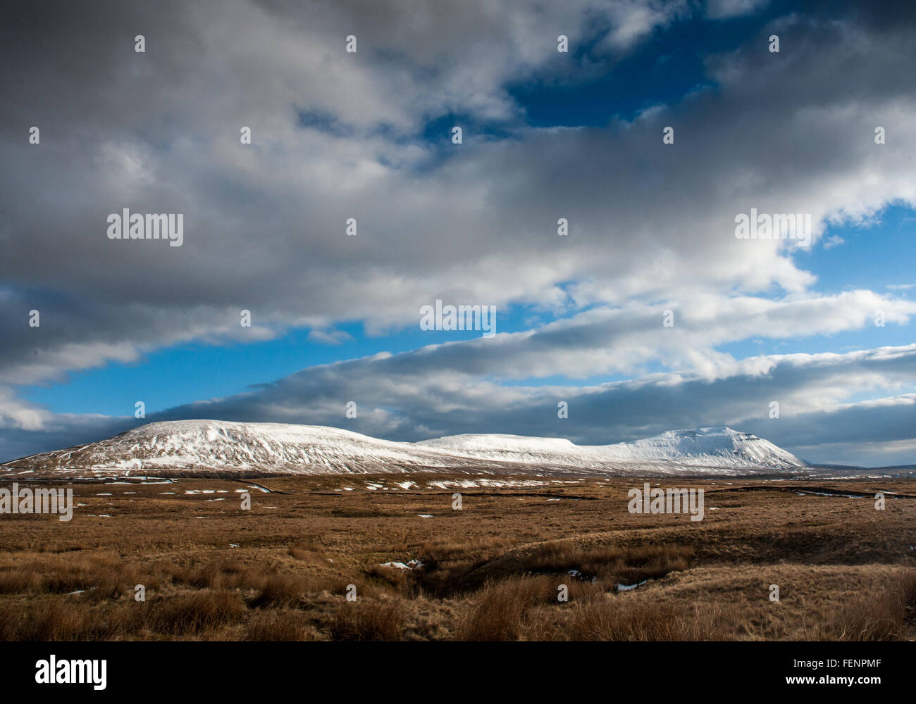 Ingleborough from Ribblehead Viaduct Stock Photo - Alamy