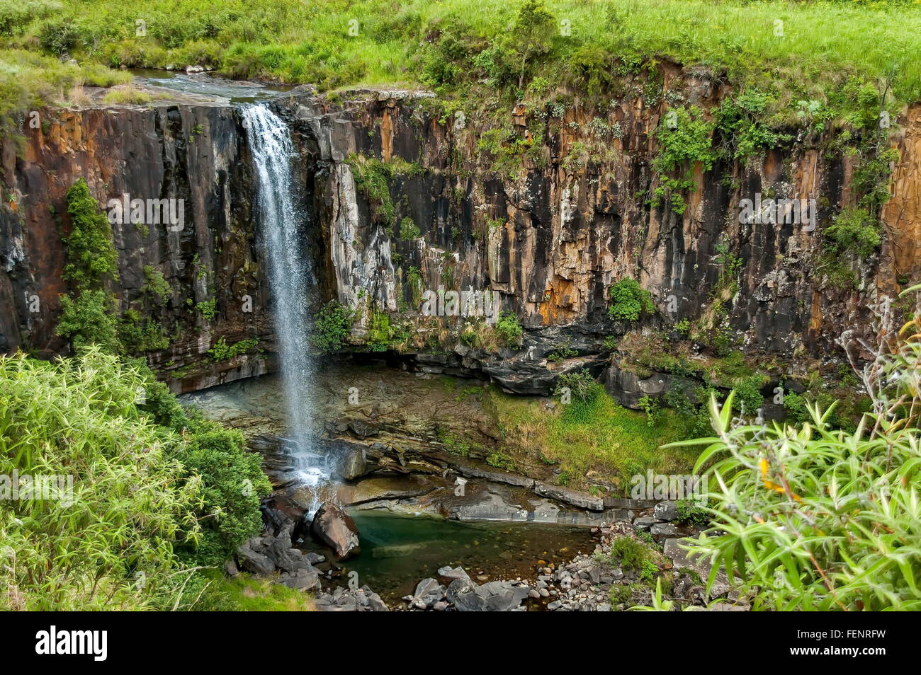 Sterkspruit waterfall, KwaZulu-Natal, Drakensberg, South Africa Stock ...