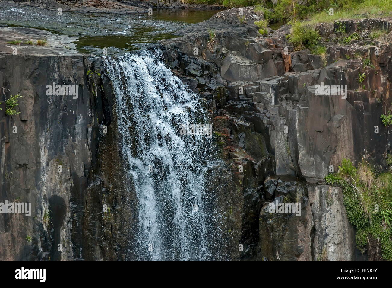 Upper part of Sterkspruit waterfall, KwaZulu-Natal, Drakensberg, South ...