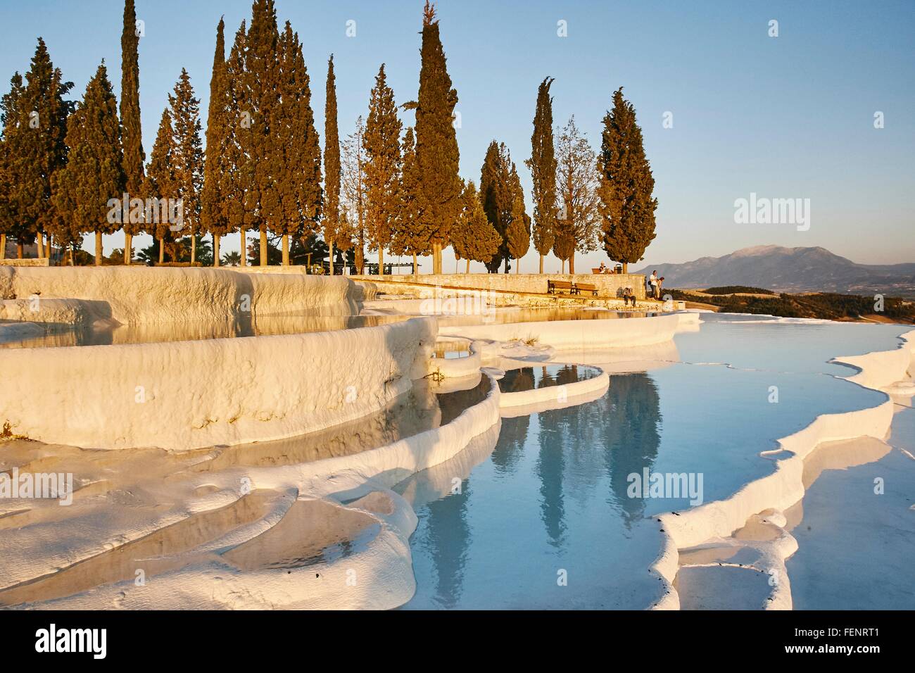 Hot spring terraces, Pamukkale, Anatolia, Turkey Stock Photo - Alamy