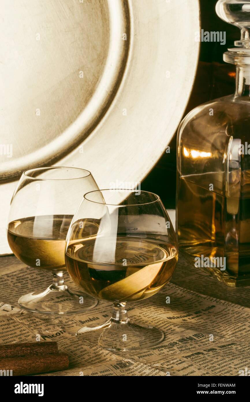 Brandy decanter hi-res stock photography and images - Alamy