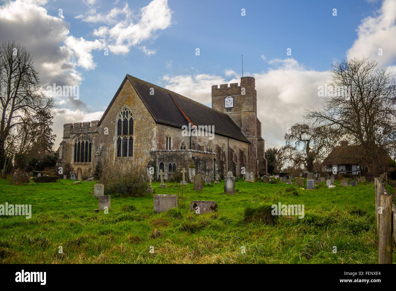 A church in Kent on a sunny winter's day Stock Photo - Alamy
