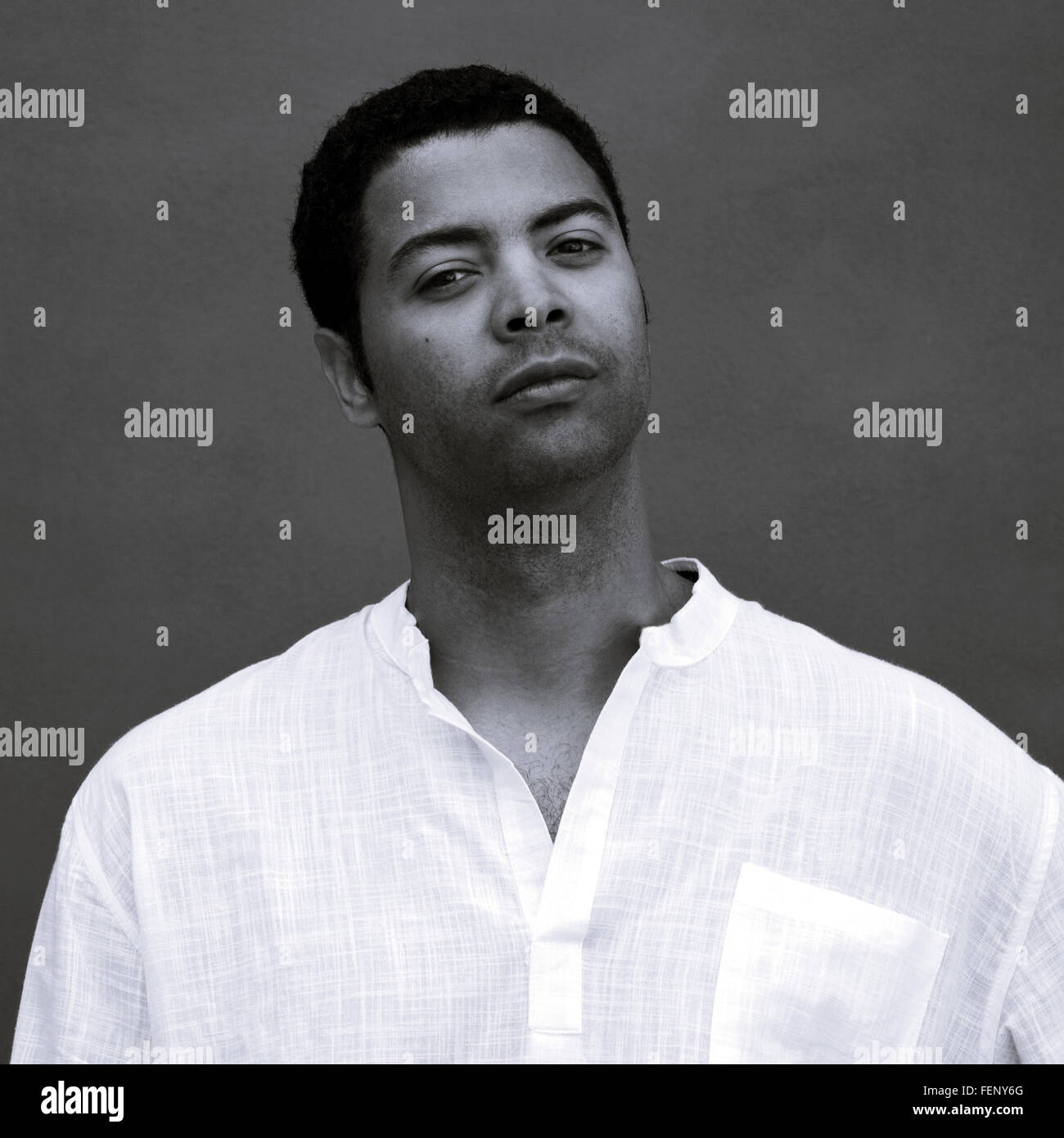 Closeup portrait pensive black hi-res stock photography and images - Alamy