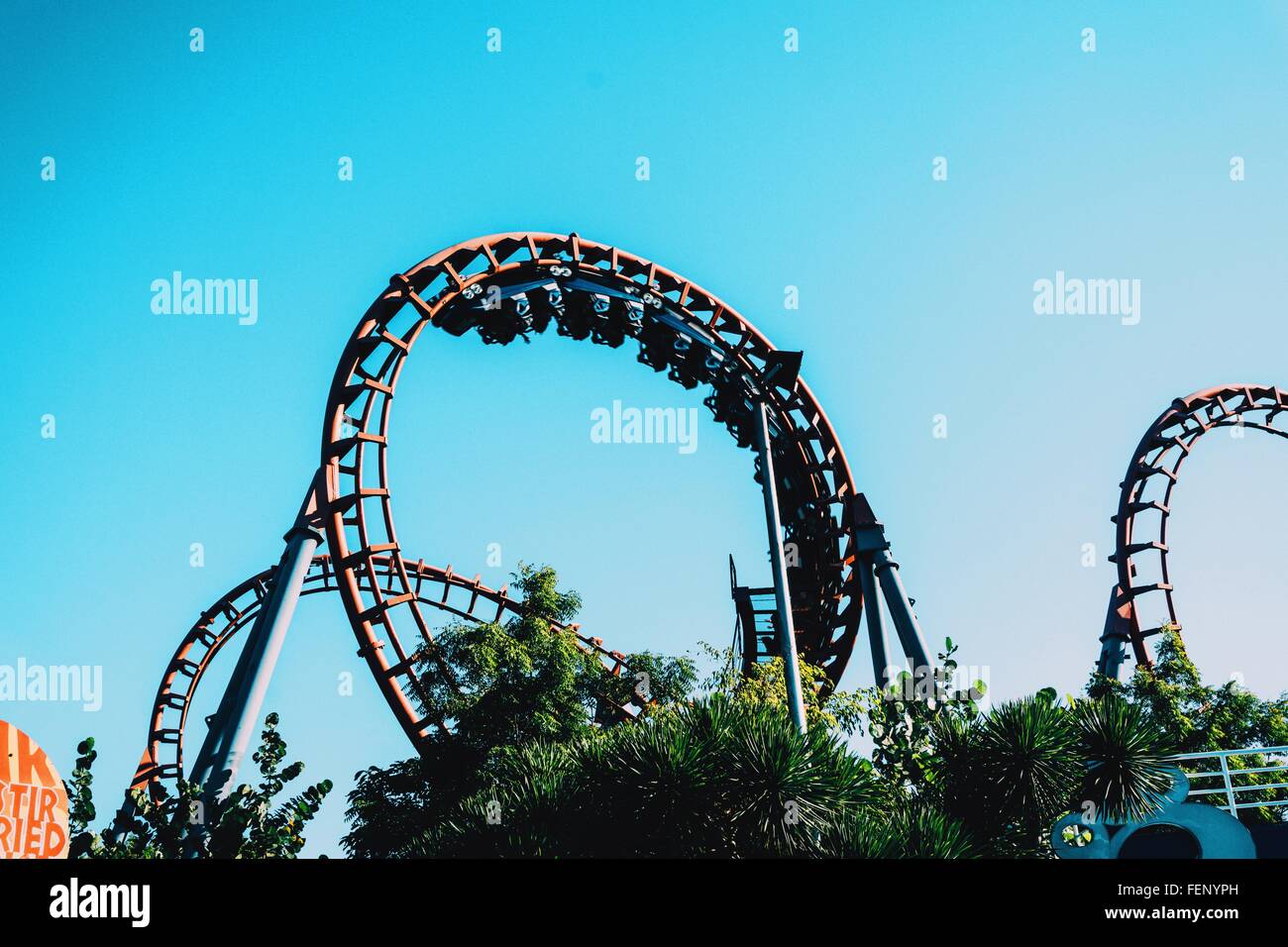 Roller coaster clear sky hi-res stock photography and images - Alamy