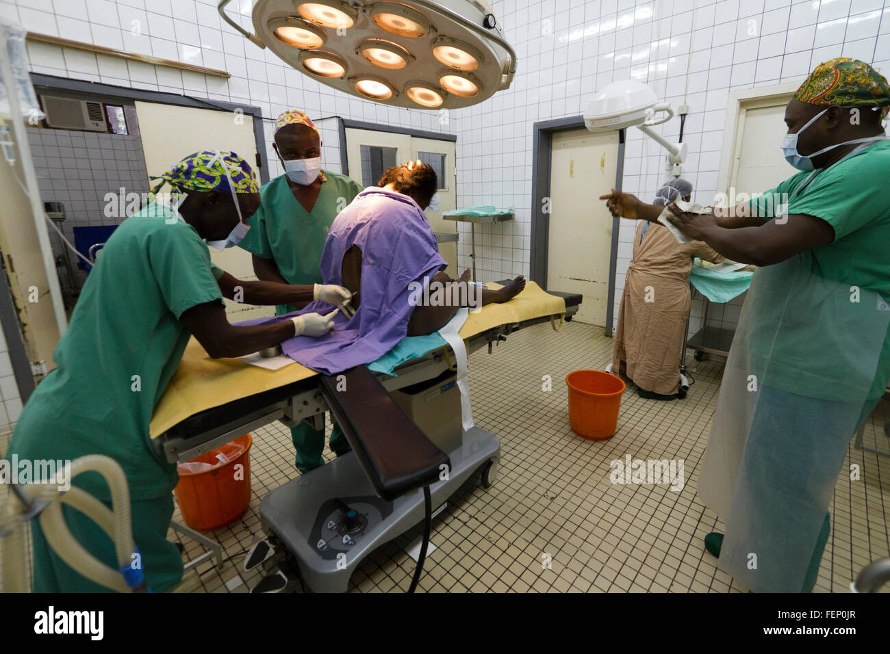 surgery in the operating theater ,MSF hospital,Rutshuru,North Kivu ...