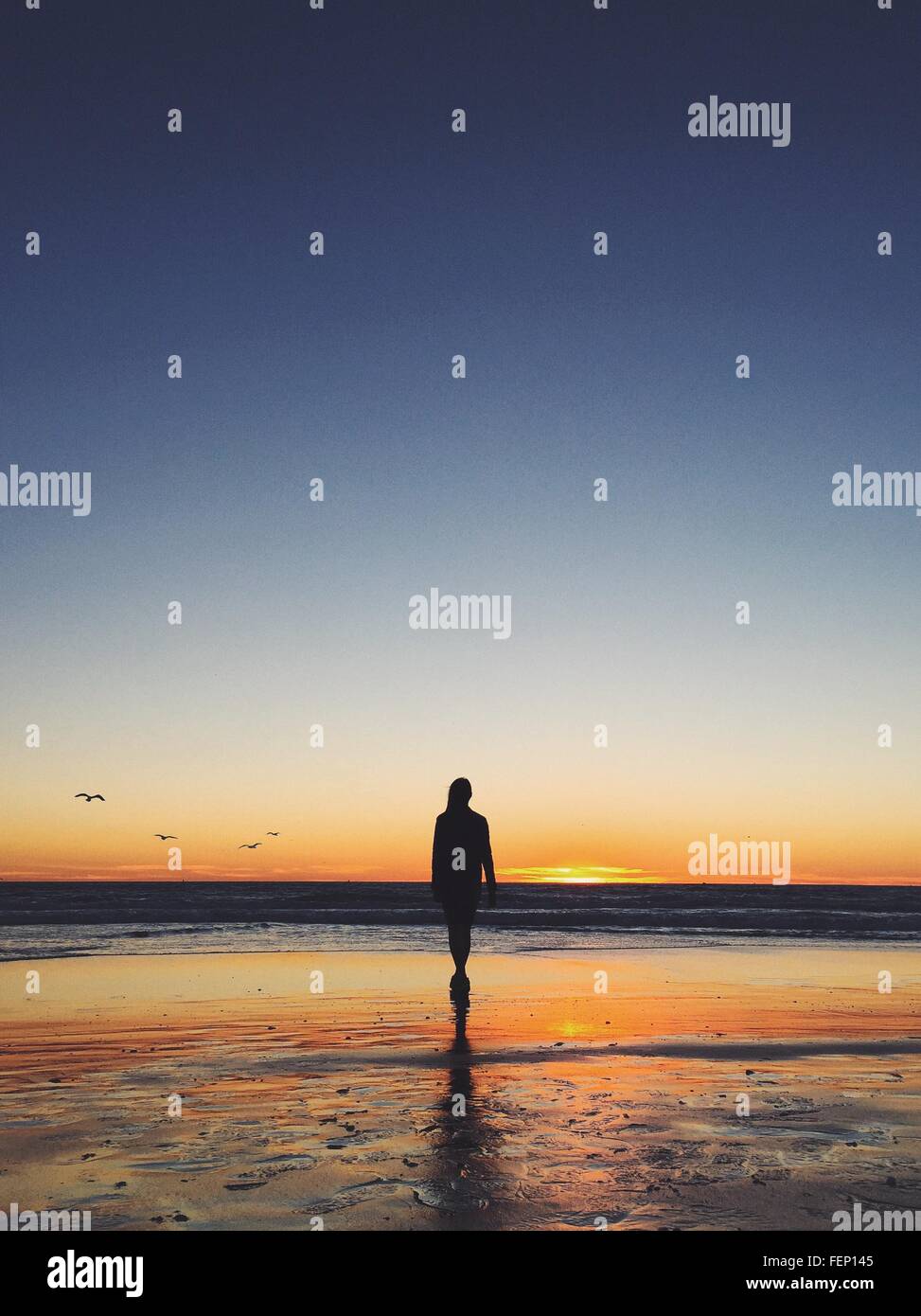 Walking Into The Sunset High Resolution Stock Photography and Images ...