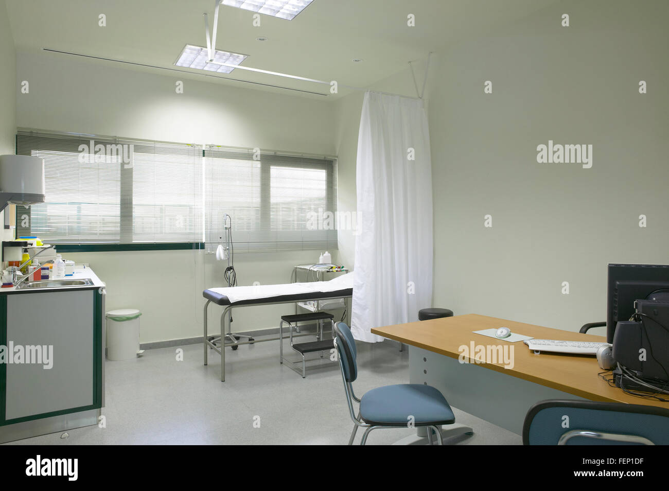 Doctor room interior with equipment and furniture. Horizontal Stock ...