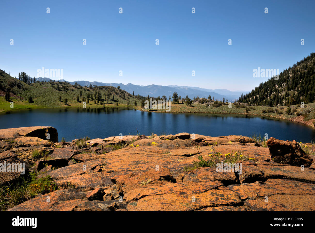 CALIFORNIA - East Boulder Lake, a popular destination in Trinity Alps ...