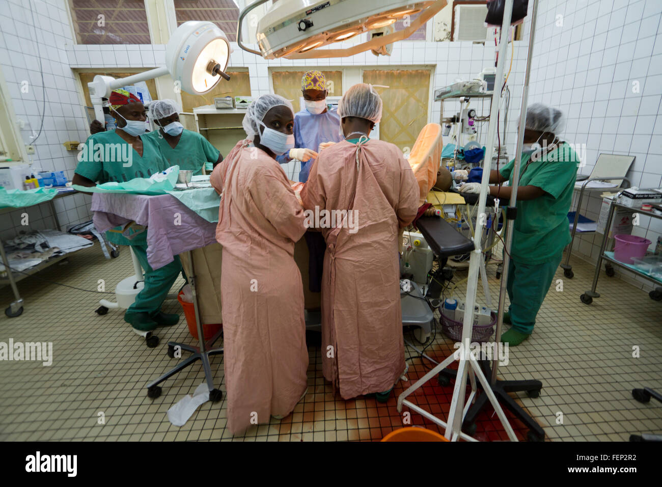 surgery in the operating theater ,MSF hospital, Rutshuru, North Kivu ...