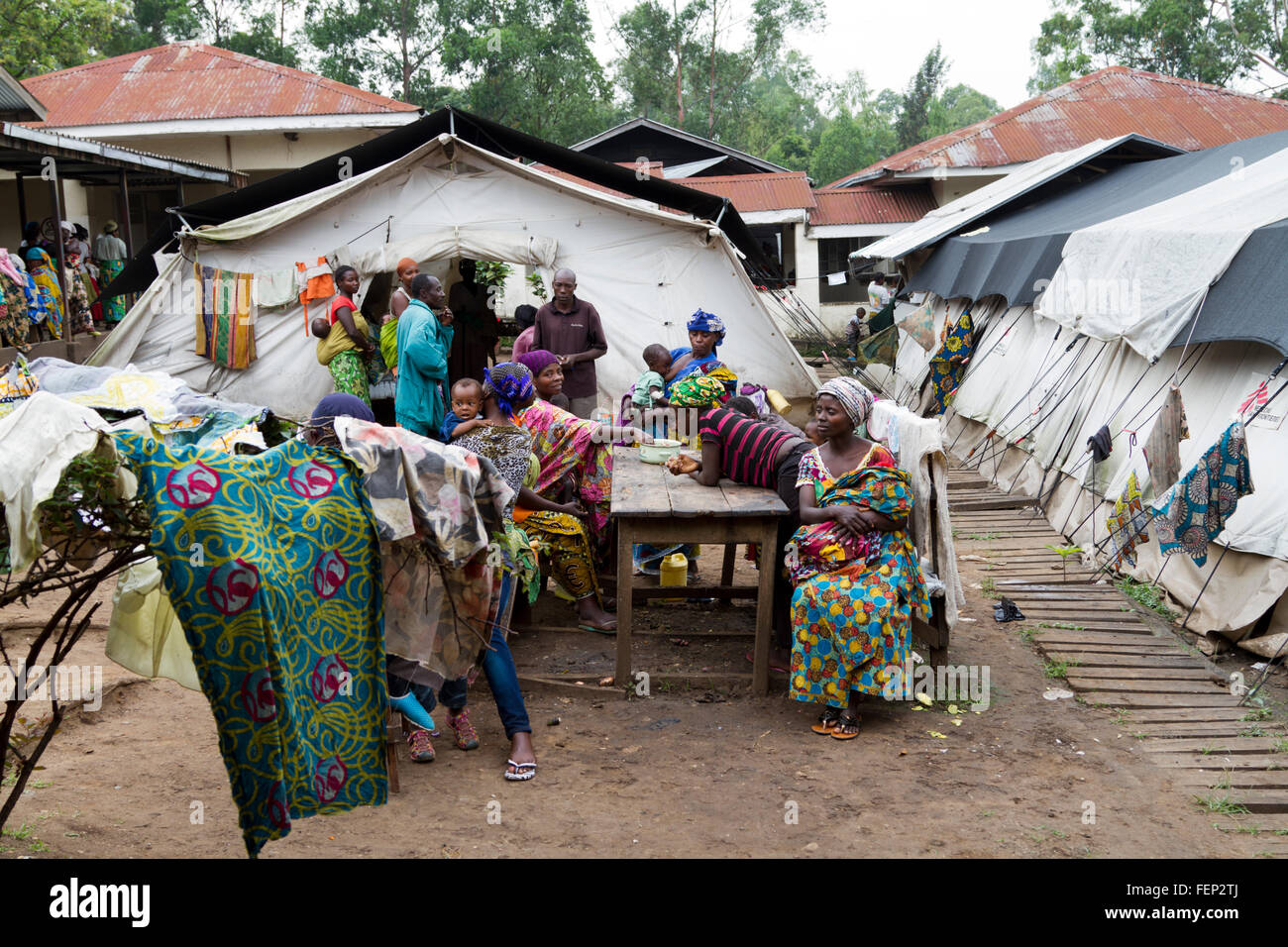 tent inside the MSF hospital in Rutshuru ,North Kivu, Democratic ...