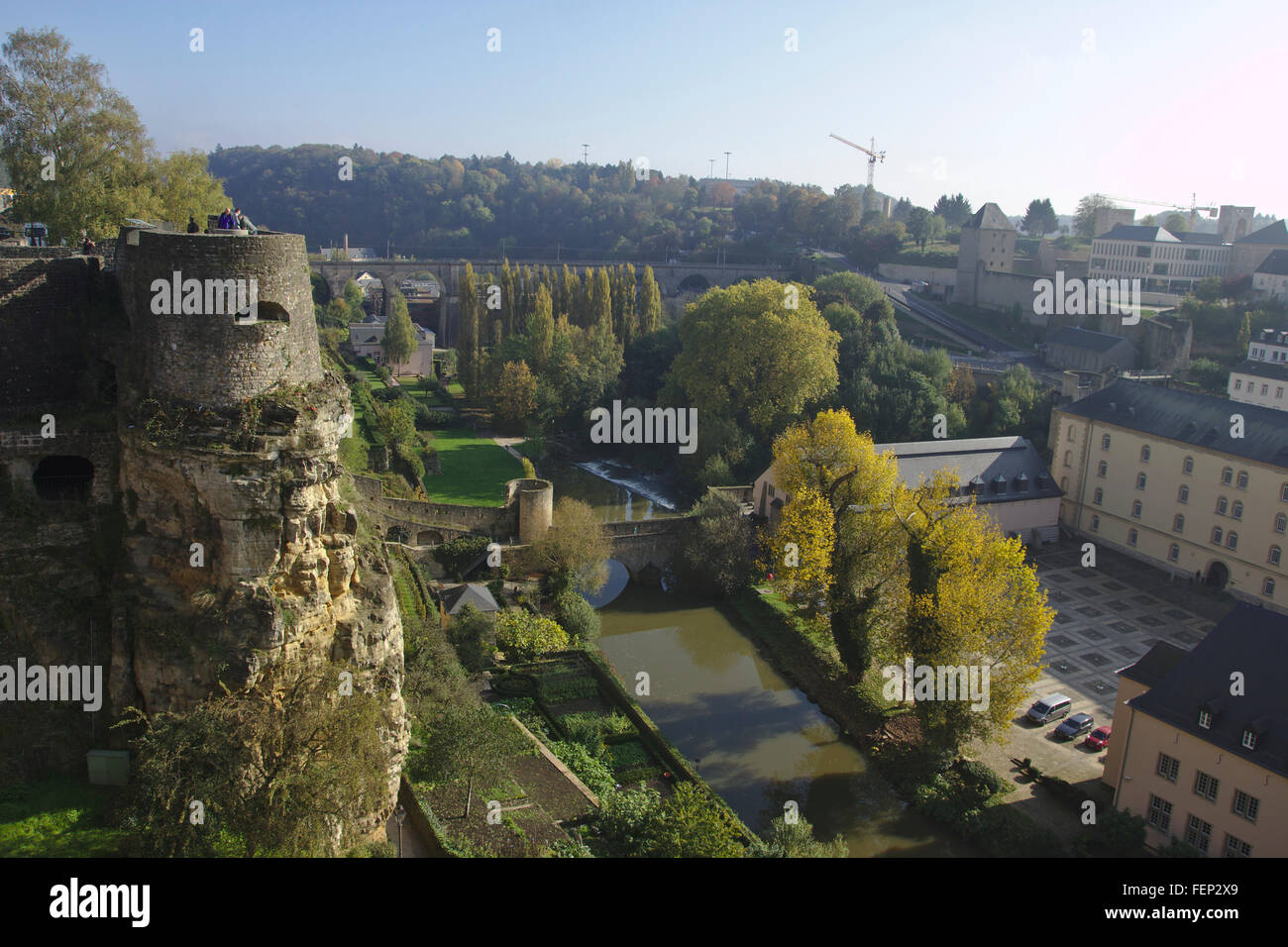 Luxembourg, View from the Corniche of the Upper City to the quarter ...