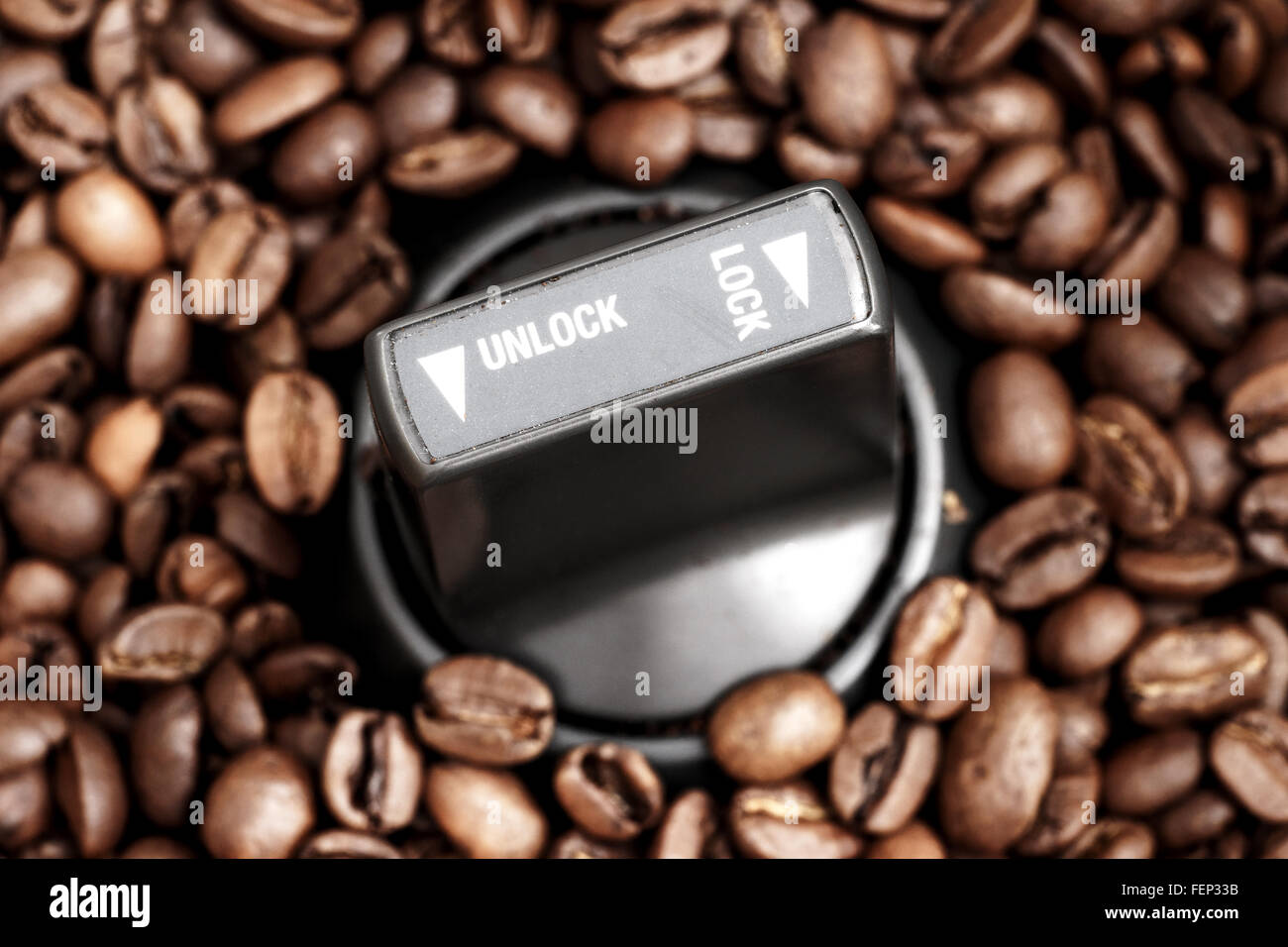 The grinder close-up, top view Stock Photo - Alamy