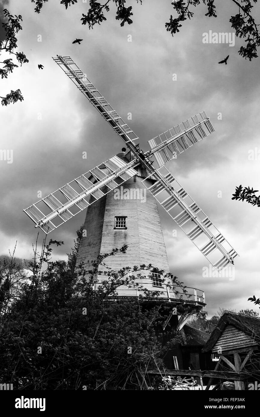 Old Fashioned Wind Mill High Resolution Stock Photography and Images ...