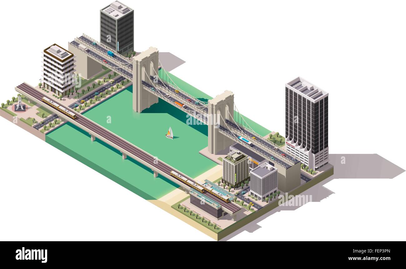 Vector isometric city map Stock Vector Image & Art - Alamy