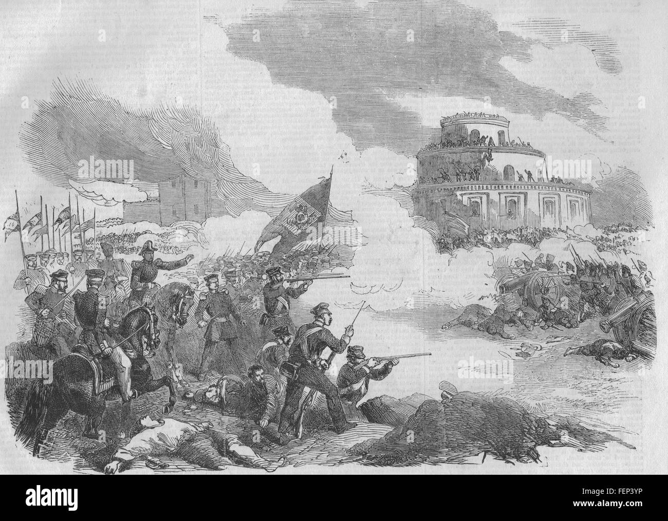 ARGENTINA Battle of Monte Caseros 1852. Illustrated London News Stock ...