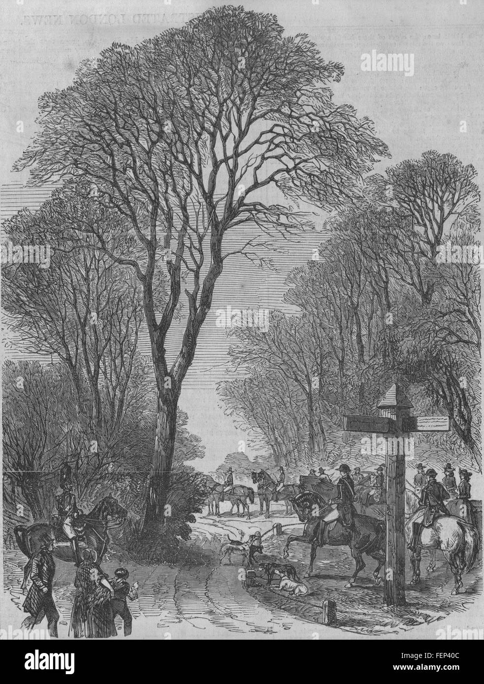 COMPIEGNE Emperor Louis Napoleon at the Hunting meeting. France 1853 ...