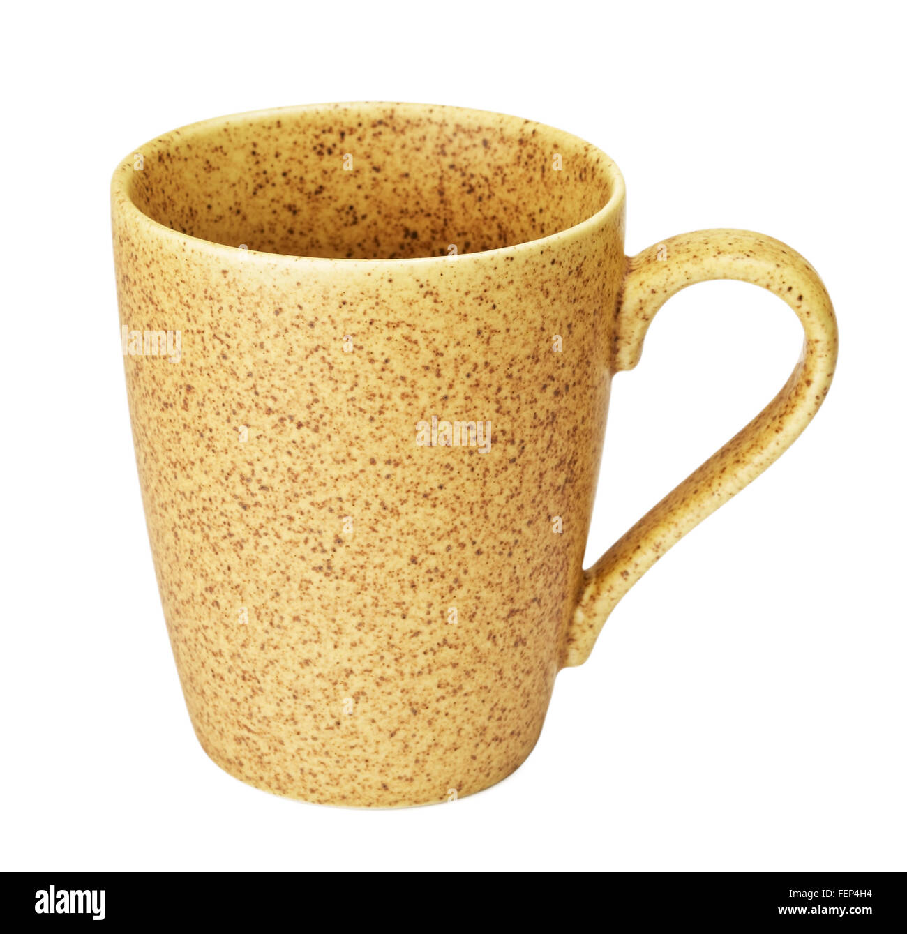 original yellow coffee mug, isolated on white background Stock Photo ...