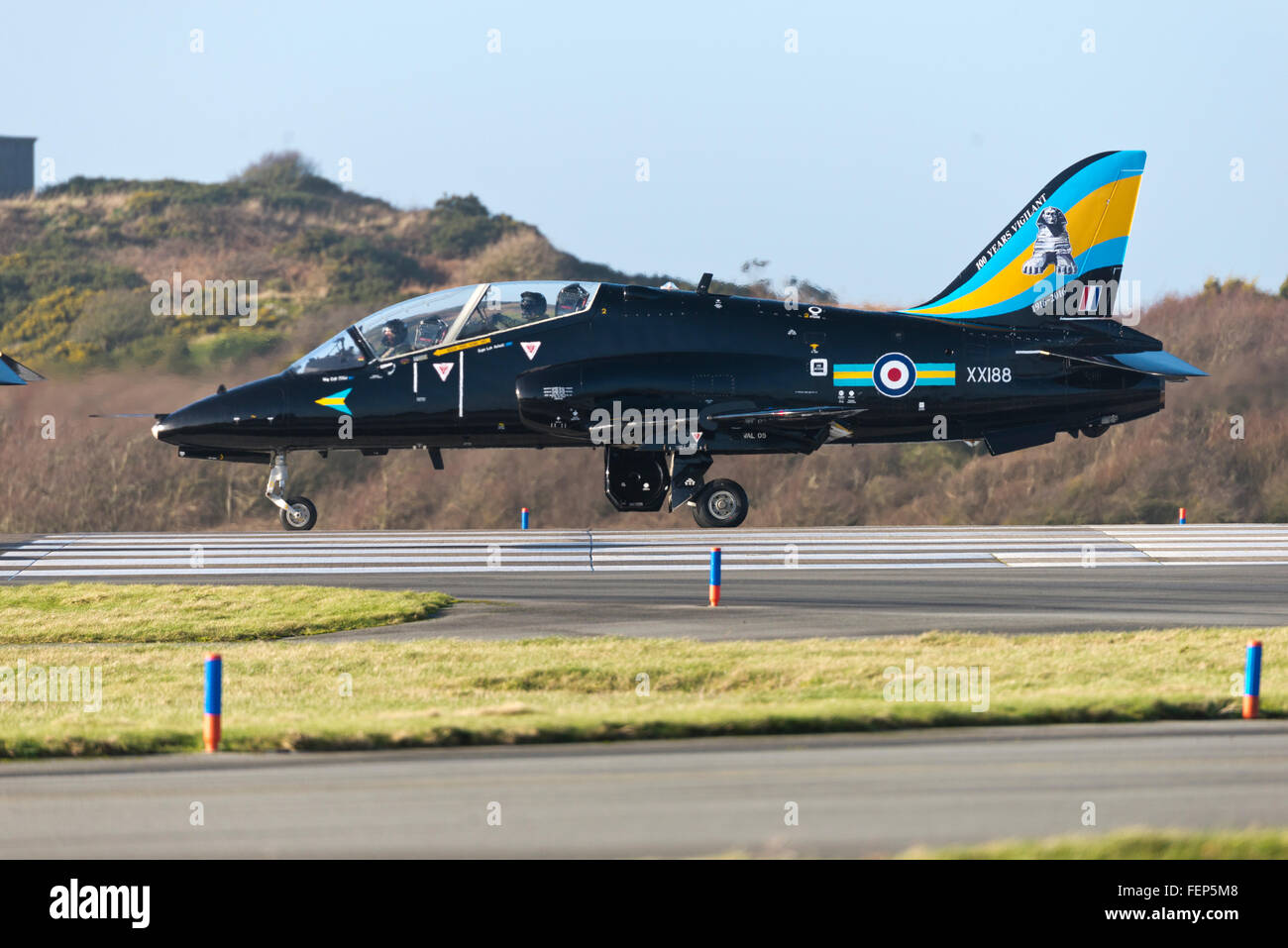 Raf Valley Anglesey North Wales Uk Hawks T1 departure Stock Photo - Alamy
