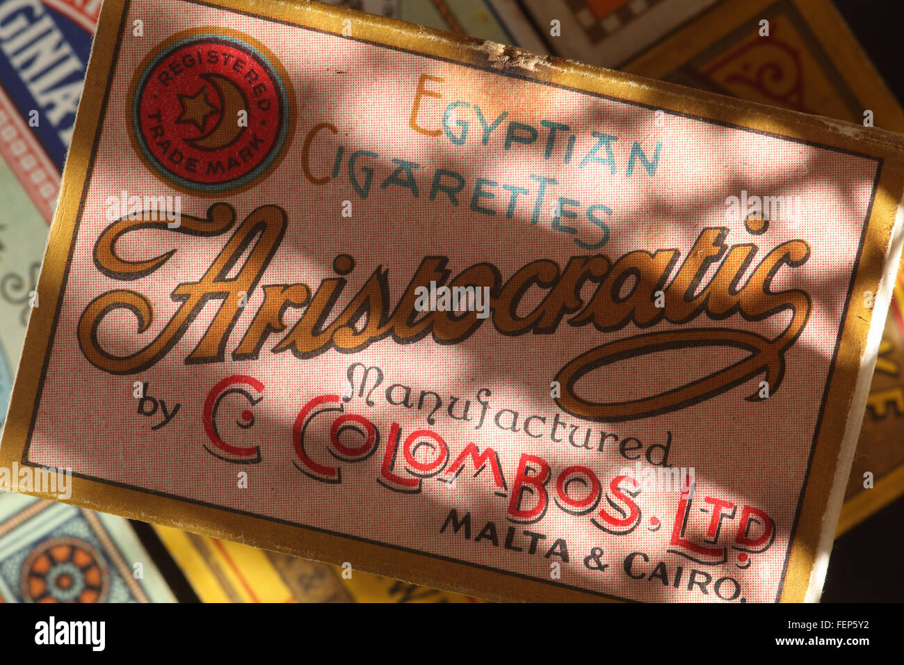 Old cigarette packet Stock Photo - Alamy