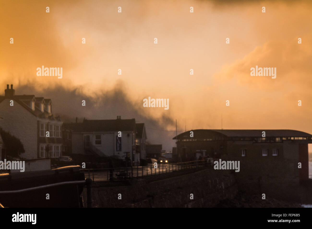Sennen Cove, Cornwall, UK. 8th February 2016. UK Weather. Storm Imogen ...