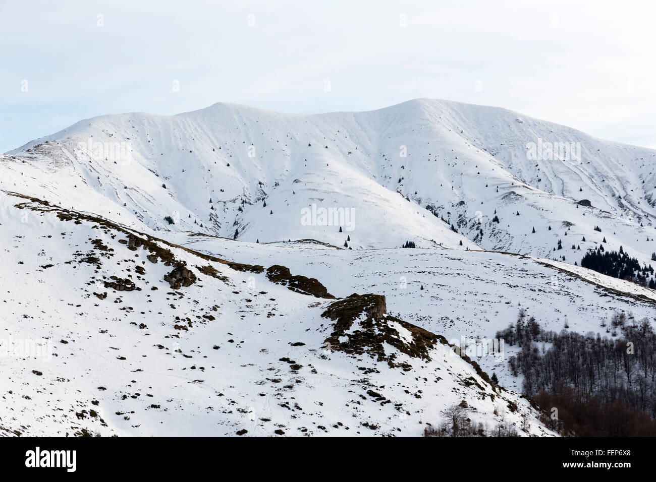 Balkan Mountains covered with snow during the winter Stock Photo - Alamy