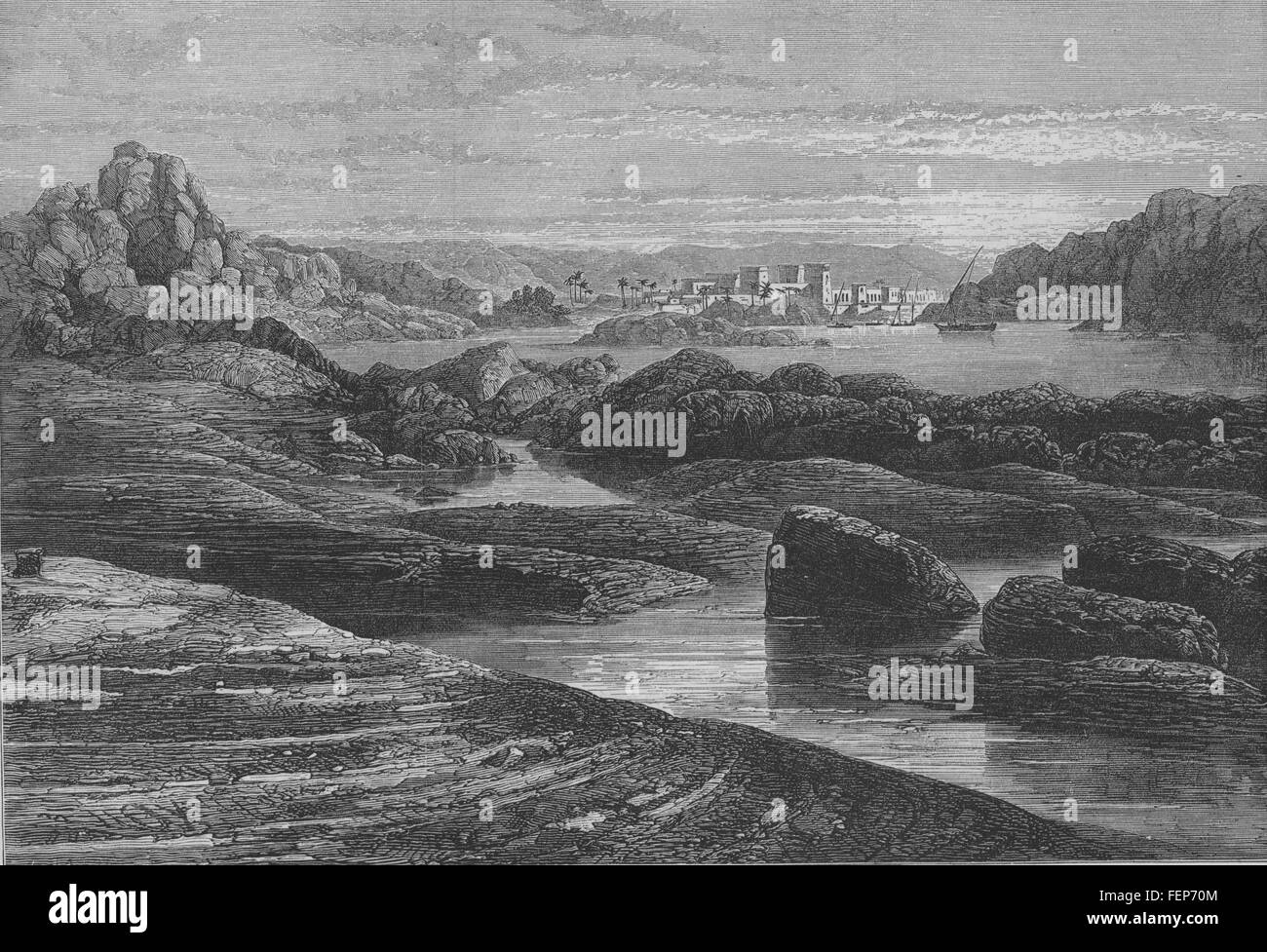 EGYPT The First Cataract of the Nile 1874. Illustrated London News ...